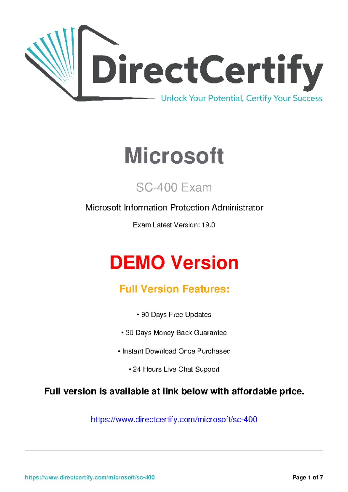 SC-400 Final Exam Guide 2025 | Microsoft Information Protection Admin ...