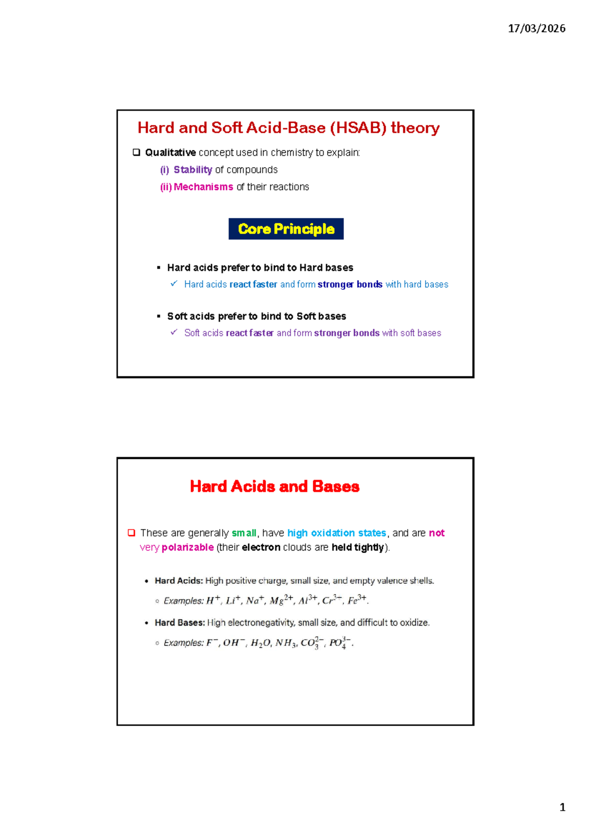 HSAB Theory: Understanding Hard and Soft Acids & Bases in Chemistry ...