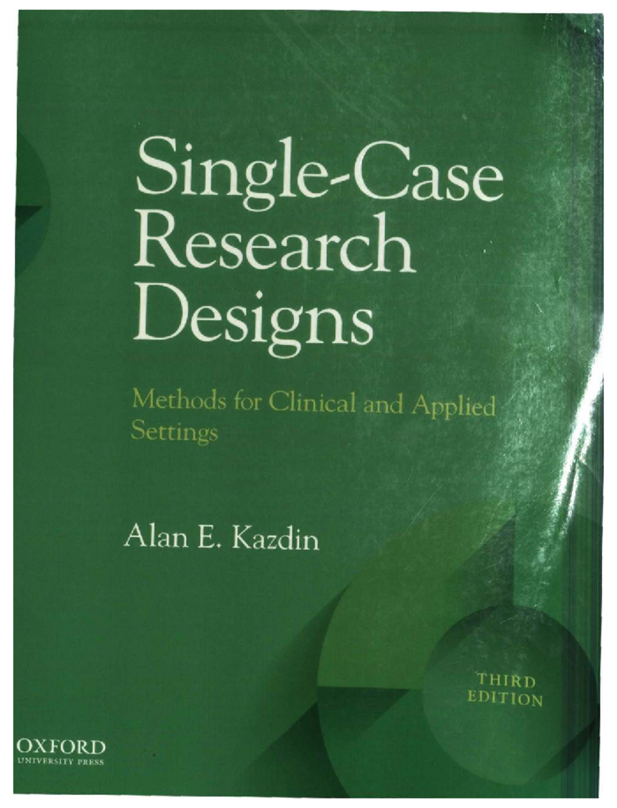 Methods of Assessment in Single-Case Research Designs (PSY 301) - Studocu