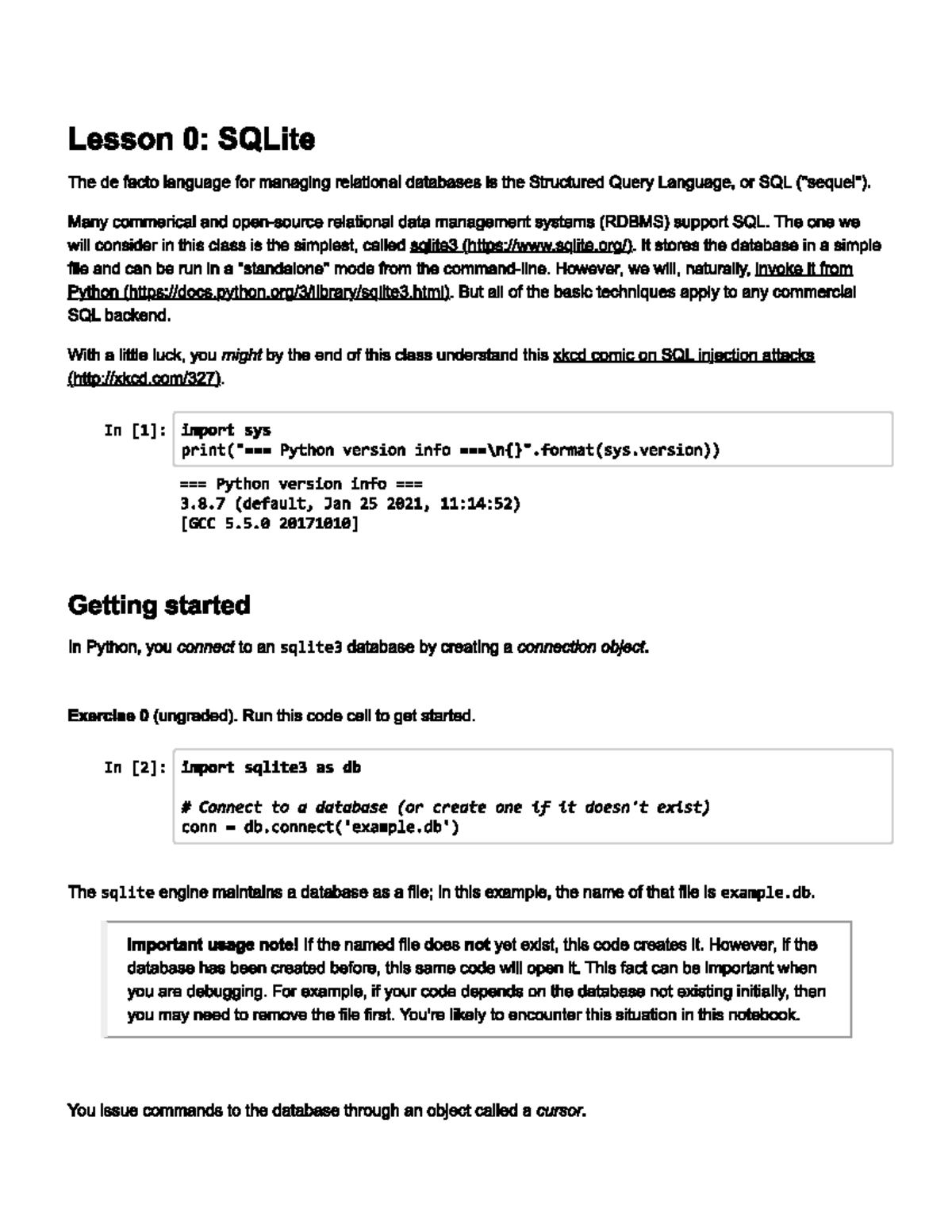 NB 9 SQL Part 0 - Notebook 9 - Lesson 0: SQLite The de facto language ...