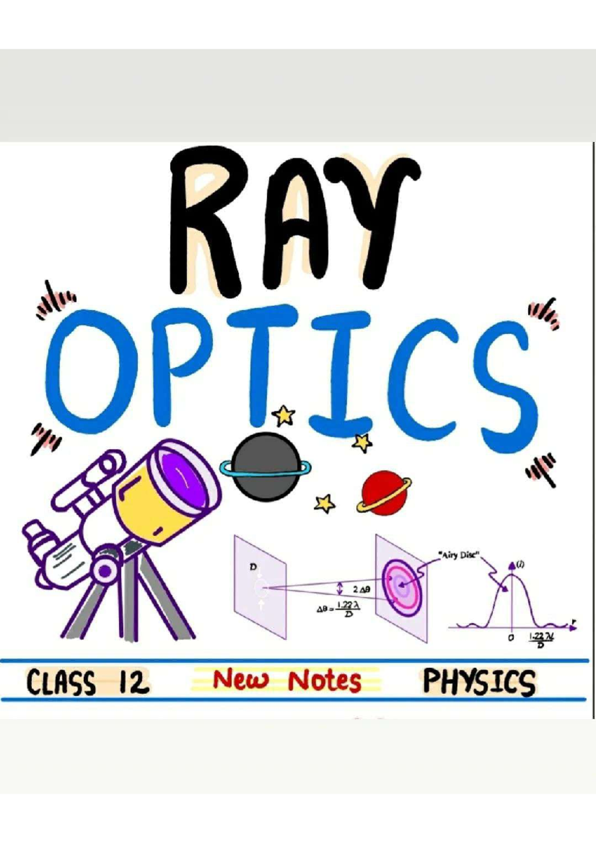 Physics - Ray Optics Notes for Class 12 (D) - Essential Study Guide ...