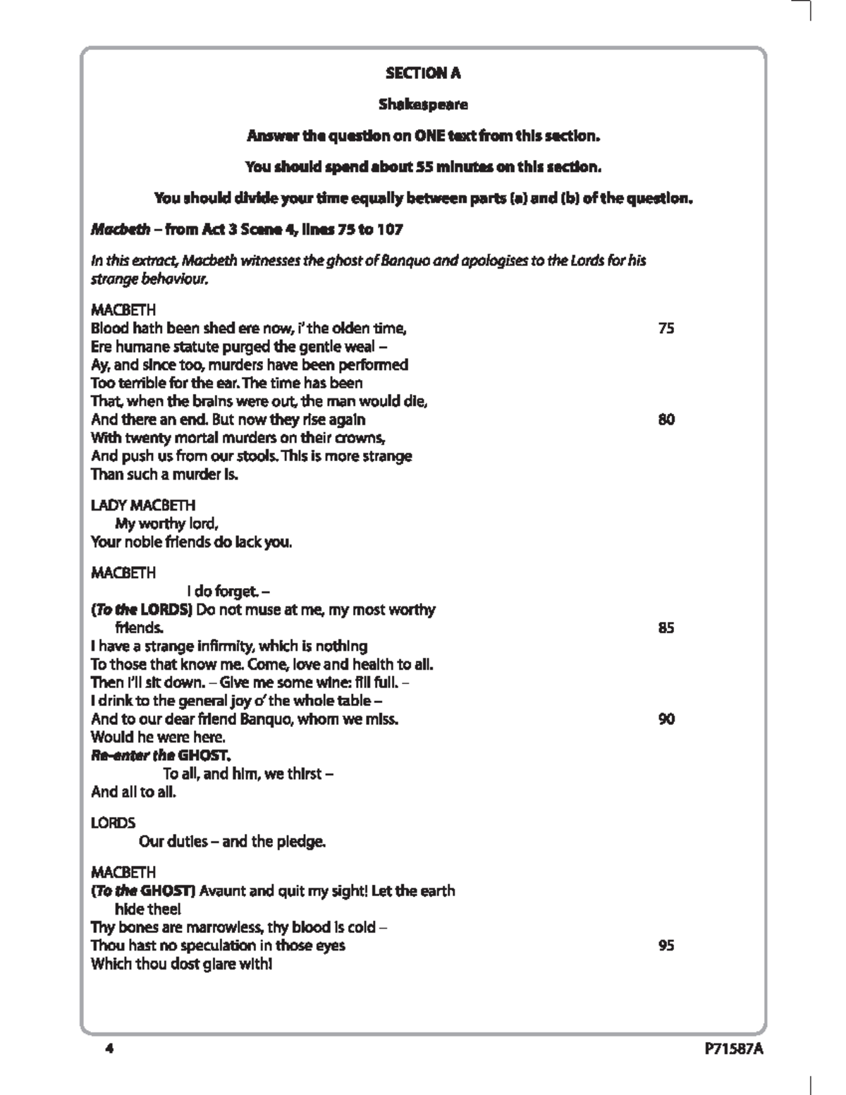 2022 MACBETH Final Exam Analysis: Act 3 Scene 4 Insights - Studocu