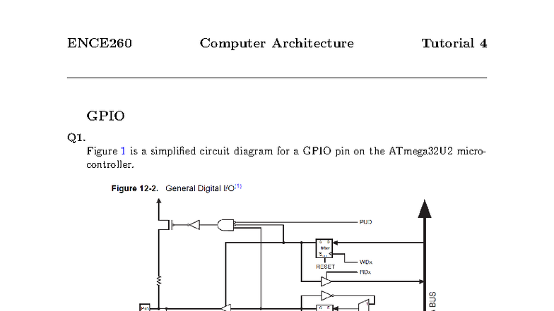 ENCE260 Computer Architecture Tutorial 4: GPIO and Logic Circuits ...