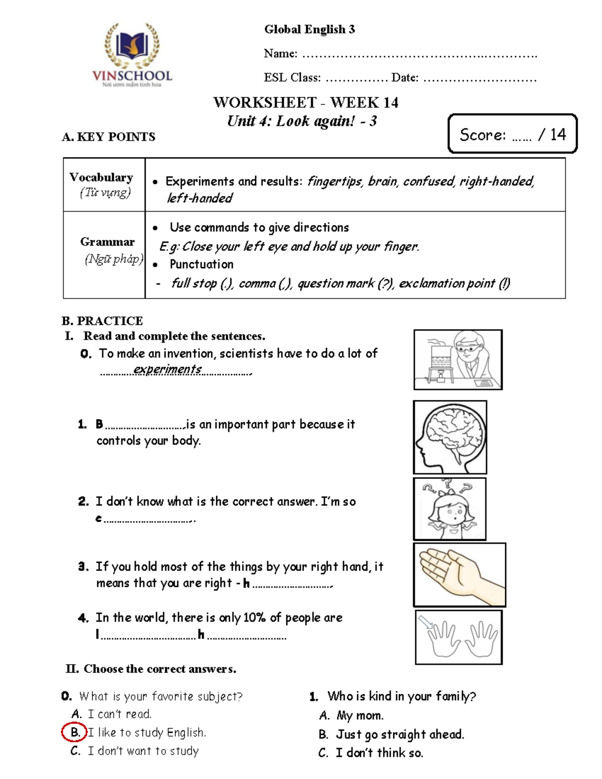 Global English 3: Week 14 Worksheet - Key Points & Practice - Studocu