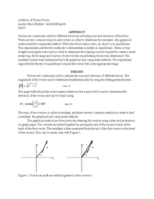 Lab 1 Simple Harmonic Motion of a Spring - Error Analysis for Simple ...