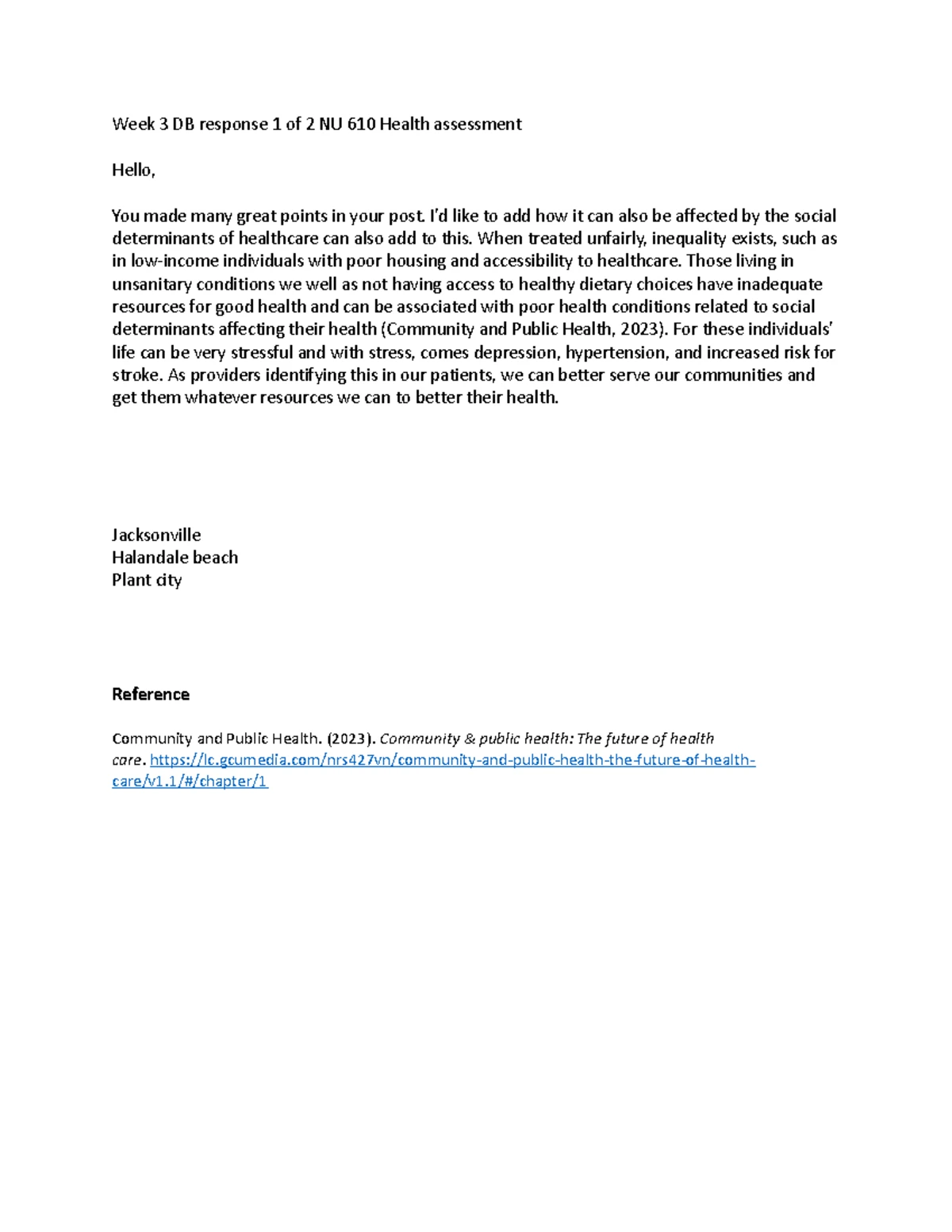 Week 8 reflection PE - I. Reflection on Learning Apply all required ...