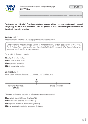 Sprawdzian kl.6 - roz - Historia - SPRAWDZIAN WIADOMOŚCI Z ROZDZIAŁU III W obronie granic - Studocu