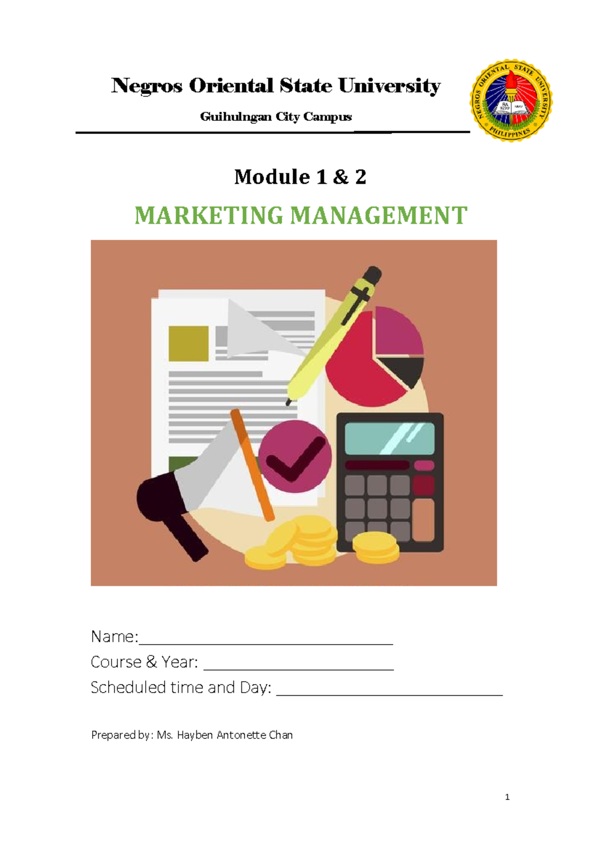 Marketing Management Lessons: Module 1 & 2 Overview - Studocu