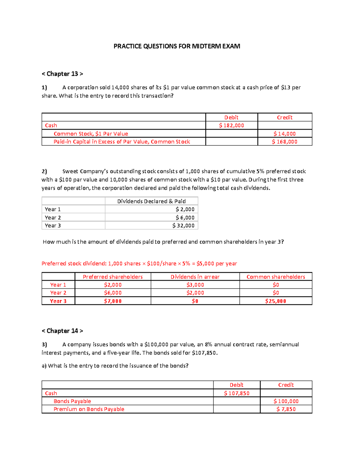 PRACTICE QUESTIONS FOR MIDTERM EXAM - CHAPTERS 13-17 - Studocu