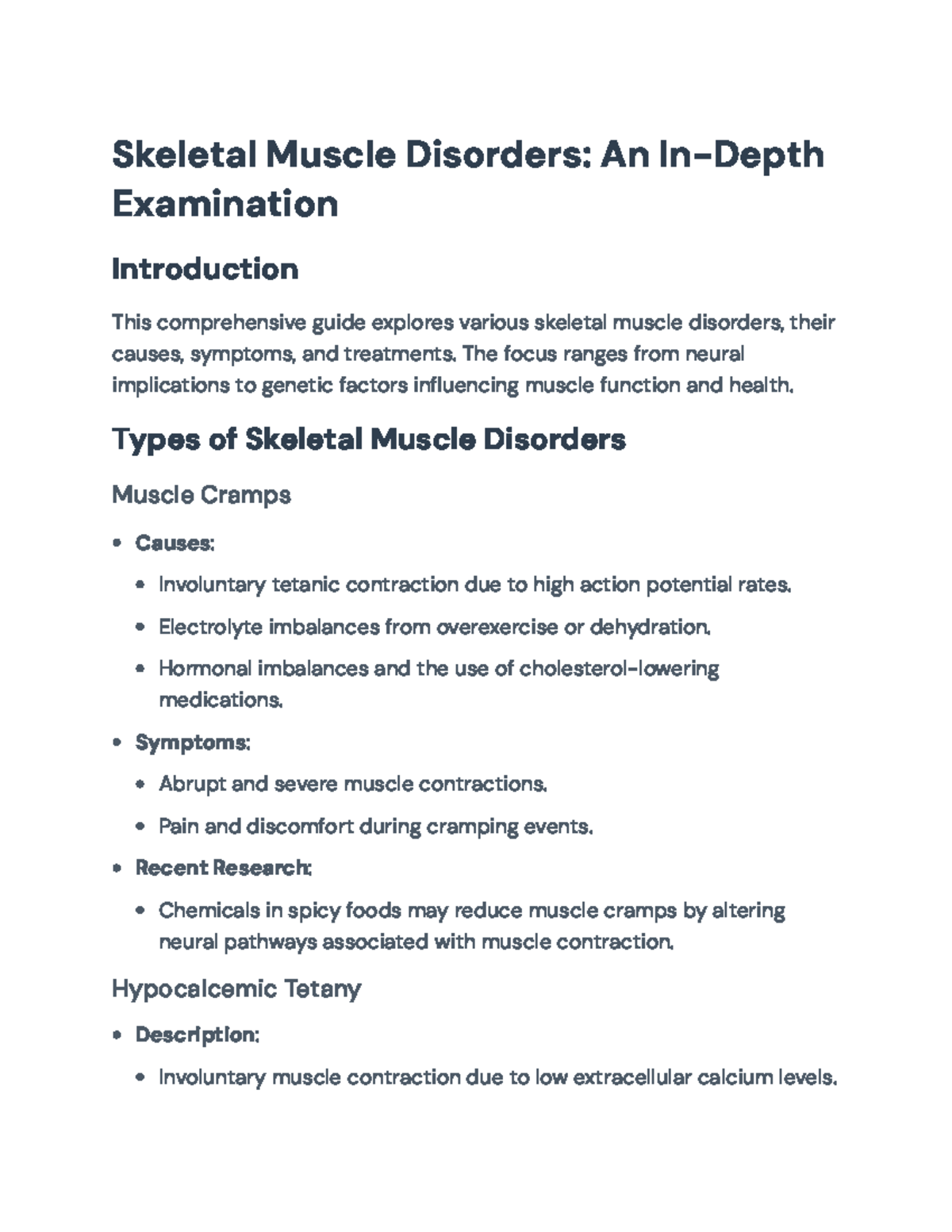 Skeletal Muscle Disorders: Causes, Symptoms, and Treatments Guide ...