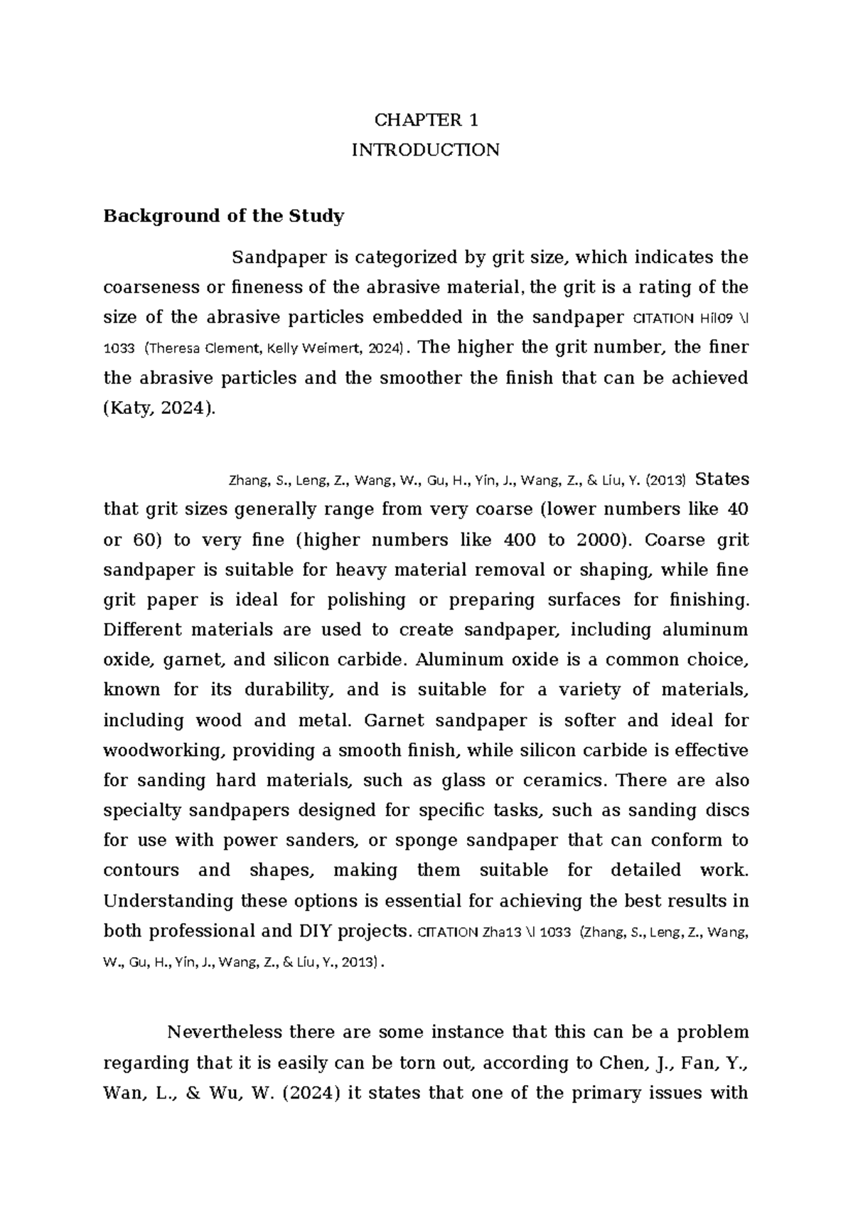 CHAPTER 1: INTRODUCTION to Using Ficus Ulmifolia Leaves as Sandpaper ...