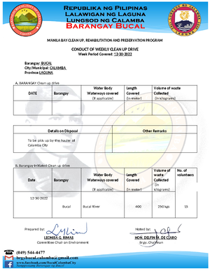 Barangay Profile 2024 - HELLO - Annex A Barangay Profile DCF No. 1 (BP ...