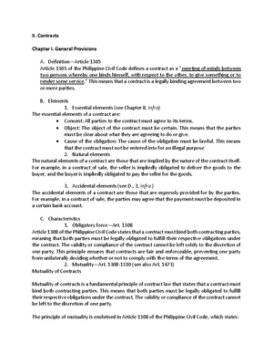 Table of Comparison - Defective Contracts (2019 ) - DISTINCTIONS ON THE ...