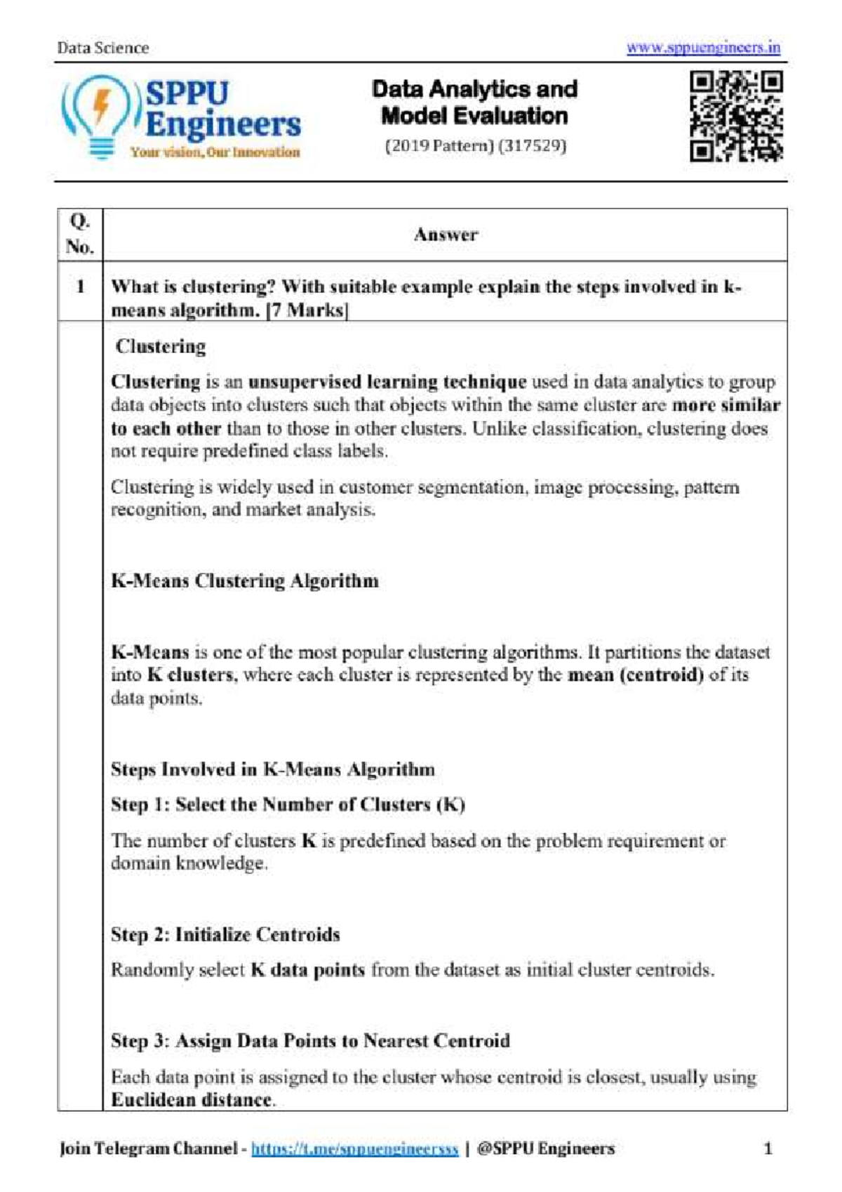 Data Science (317529) Unit 5 Notes: Clustering, Evaluation & Text ...