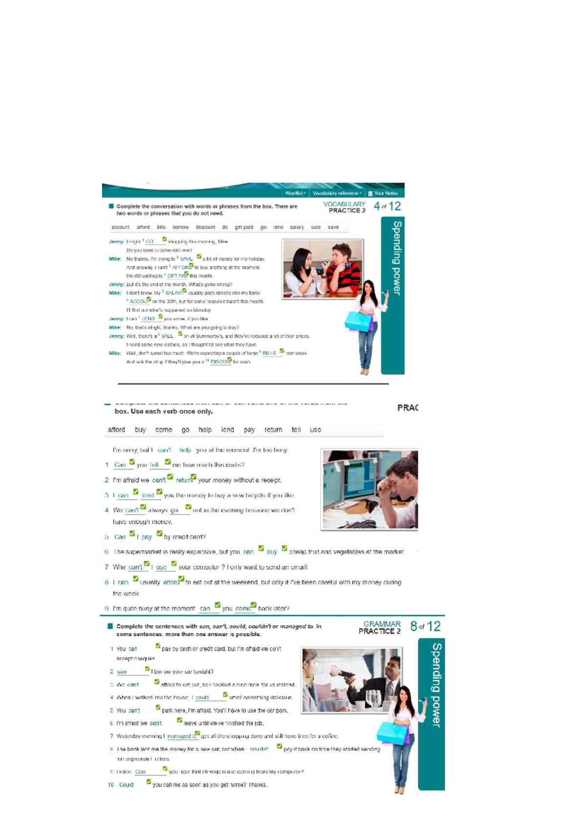 Intermedio 1: Vocabulary & Grammar Practice Notes - Studocu