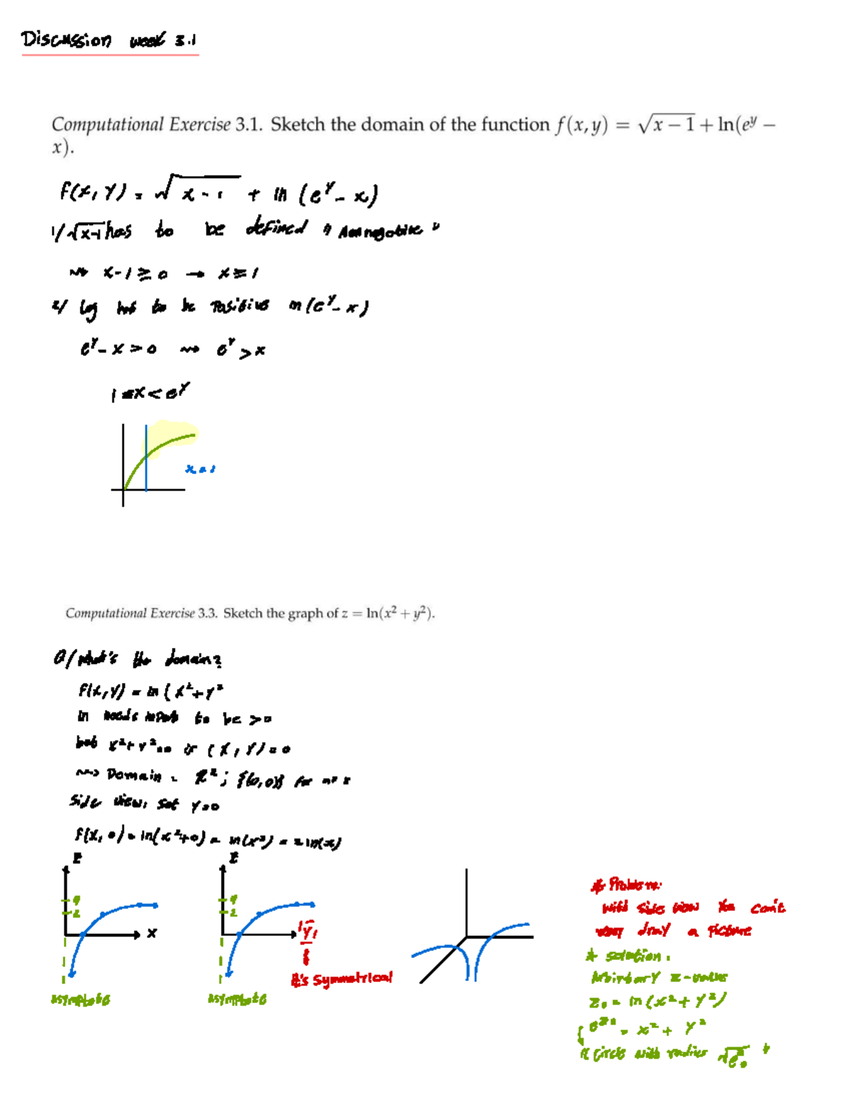 Math 53 Discussion Week 3: Analyzing Functions and Asymptotes - Studocu