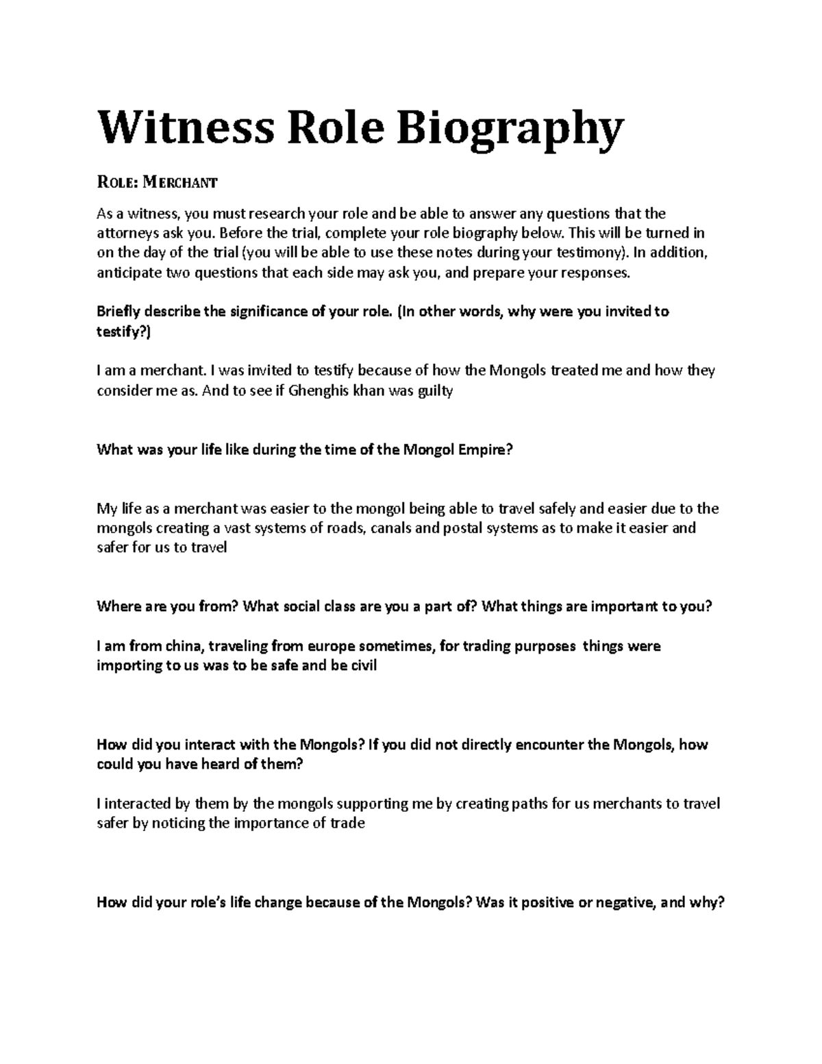 Untitled document - awdawdawd - Witness Role Biography ROLE: MERCHANT ...