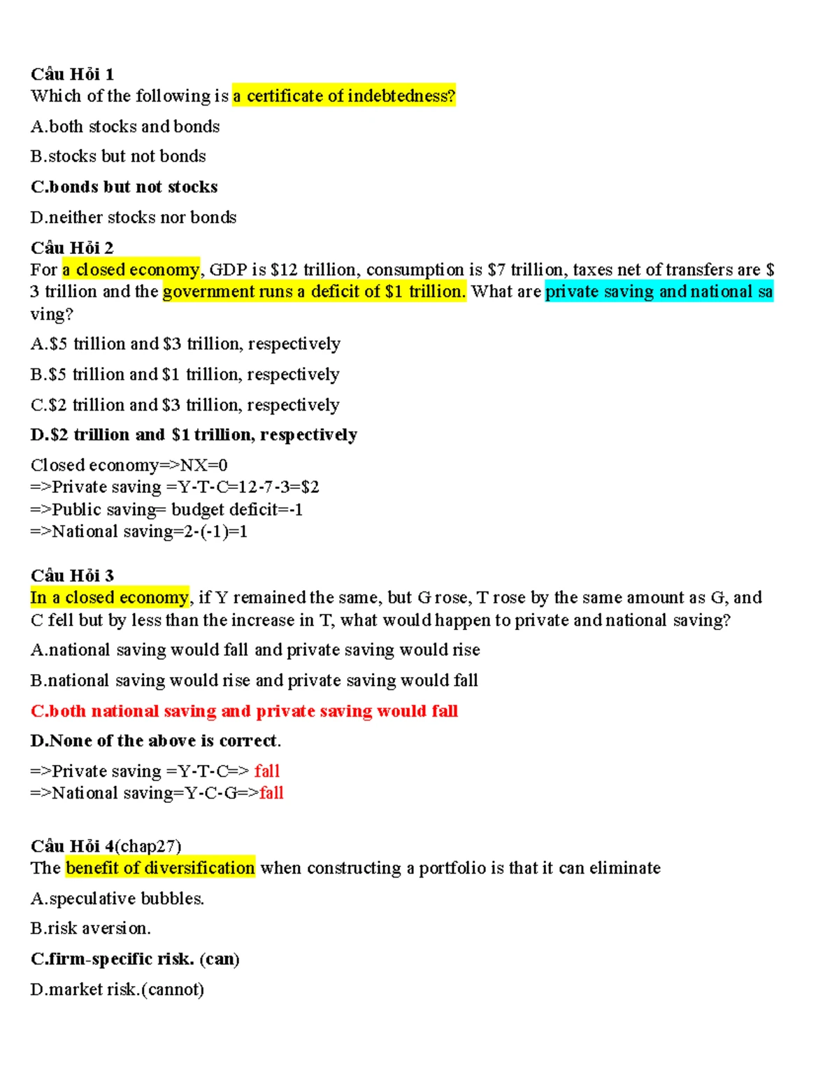 Macroeconomics Unit 2 Practice Sheet - GDP, Unemployment & Inflation ...