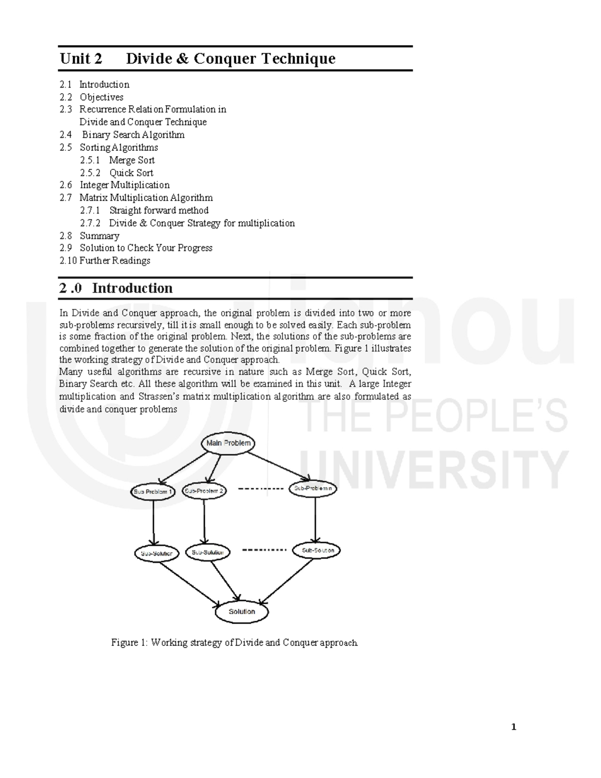 Unit 2: Divide and Conquer Techniques - Algorithms and Applications ...