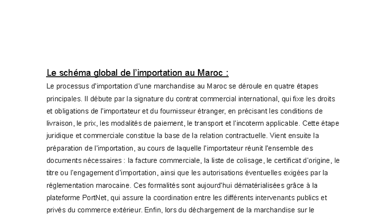 Le schéma global de l'import et l'export au Maroc : Processus en 4 ...
