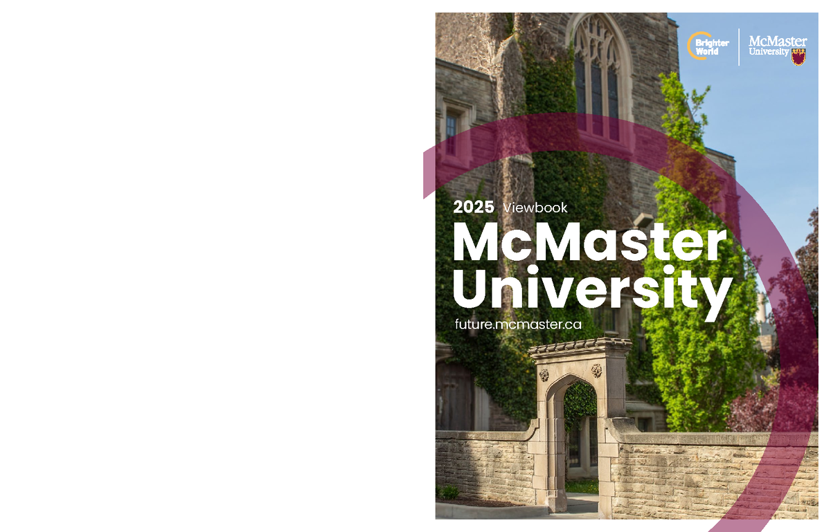 MCM 2025 Viewbook: Pathways to a Brighter Future at McMaster - Studocu