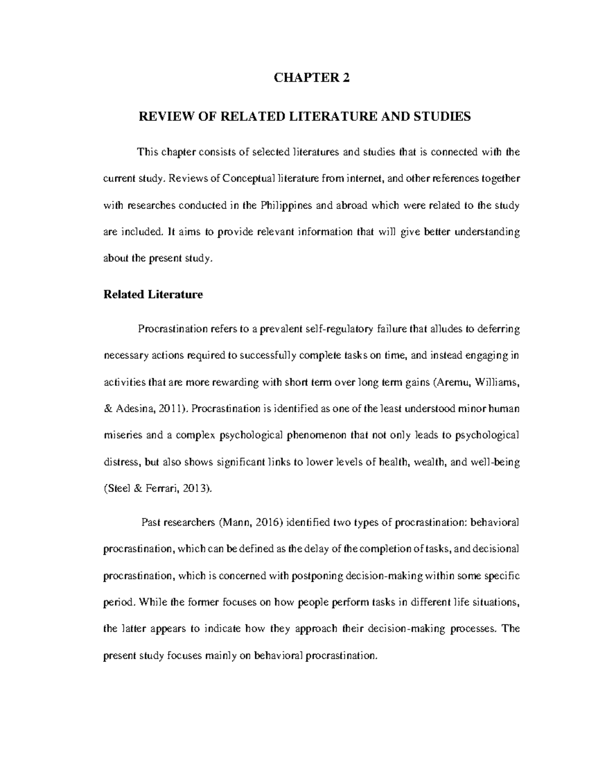 Chapter 2 iii - GOOD - CHAPTER 2 REVIEW OF RELATED LITERATURE AND ...