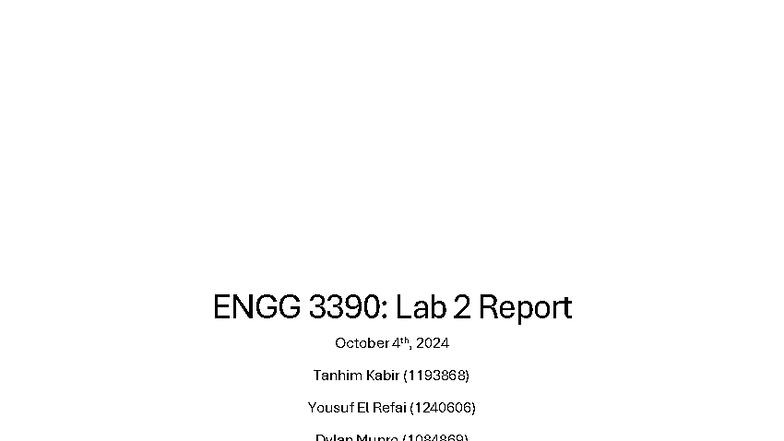 ENGG 3390: Signals Lab 2 Report - Convolution Analysis and Results - Studocu