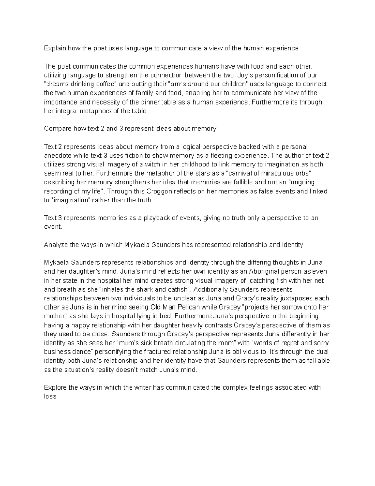 Common Module Practice - Explain how the poet uses language to ...