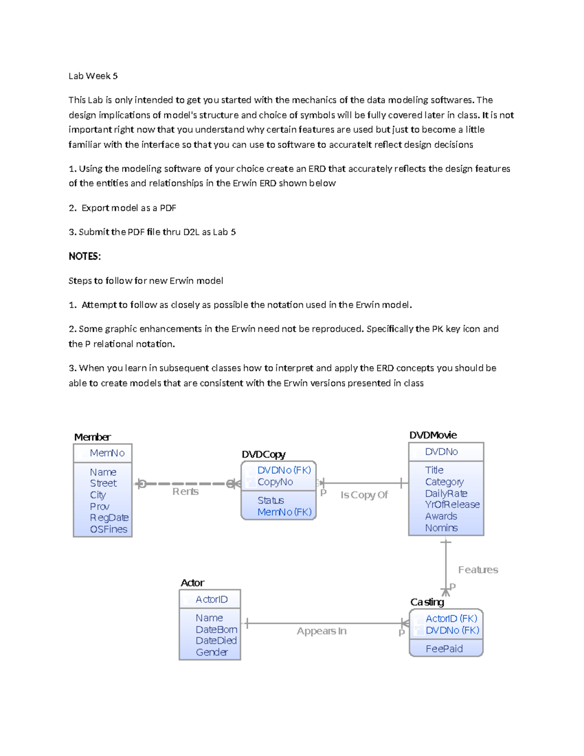 Lab 5: Introduction to Data Modeling Software - ERD Creation - Studocu