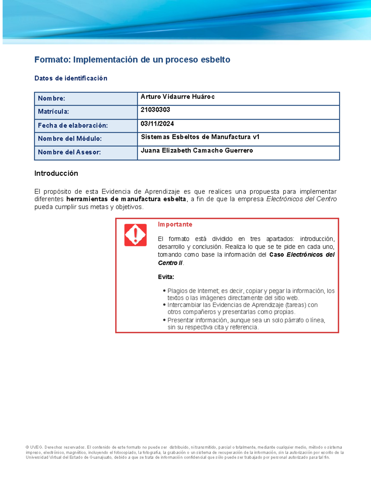 Implementación de un Proceso Esbelto en Electrónicos del Centro - S.E.M ...
