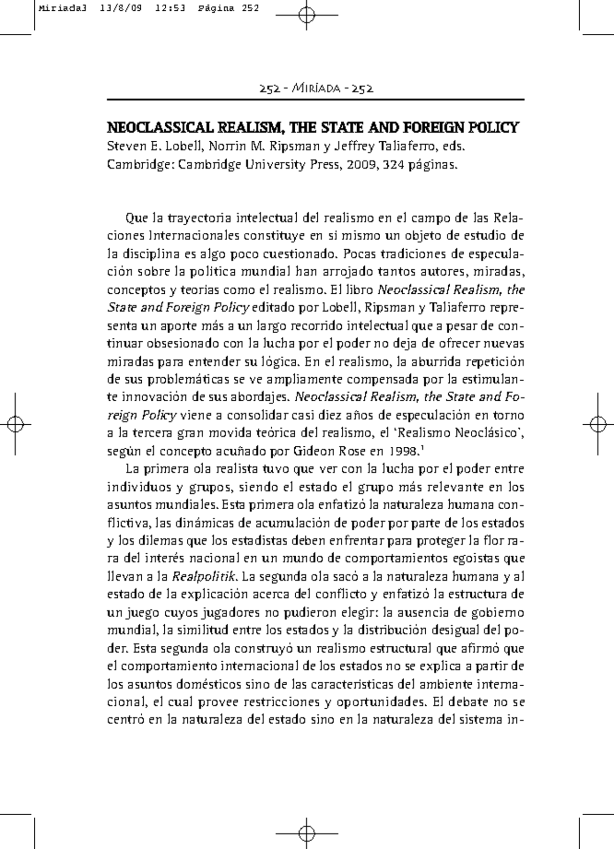 Neoclassical Realism and Foreign Policy Analysis (Course Code: 5) - Studocu