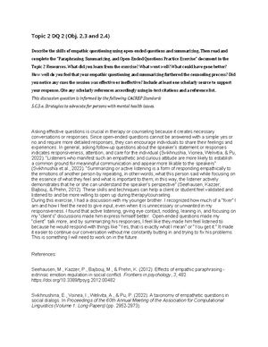 [Solved] Practicing SOLER Active Listening Empathetic Listening Probing ...
