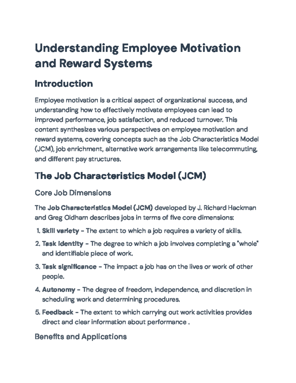 Understanding Employee Motivation & Reward Systems: HRM101 Insights ...