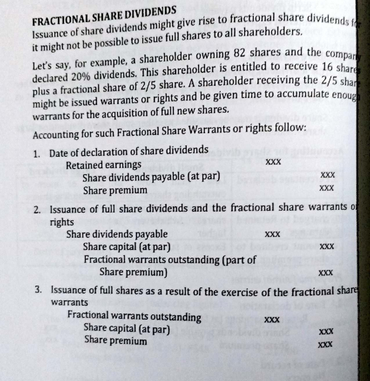 FRACTIONAL SHARE DIVIDENDS: Accounting for Issuance and Rights - Studocu