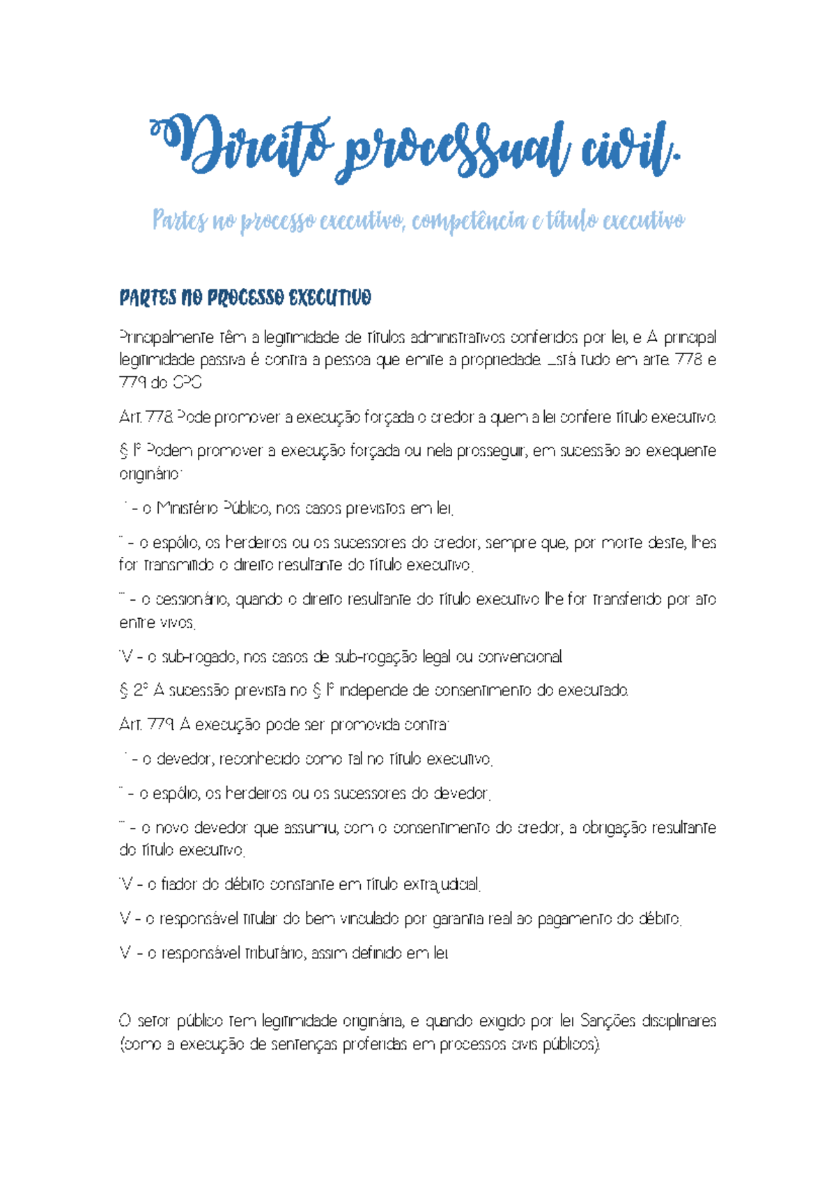 Direito processual civil, partes do processo. - Direito processual ...