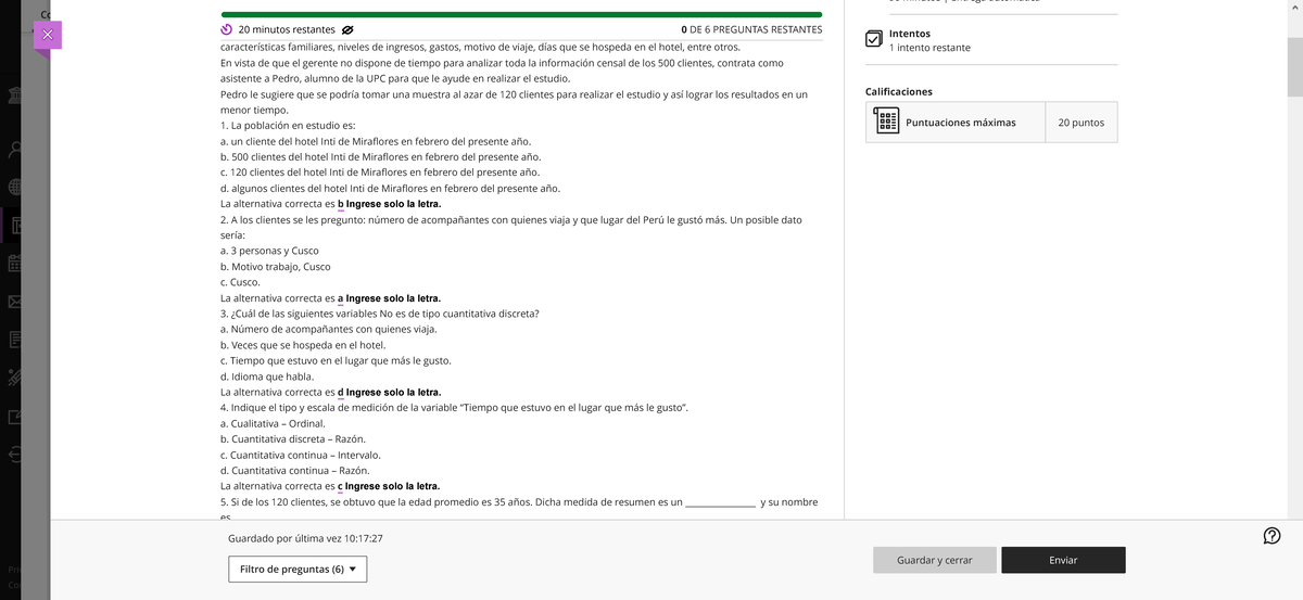 Ver evaluación - vch - Cursos 202301-AC Cursos actuales Busque sus ...
