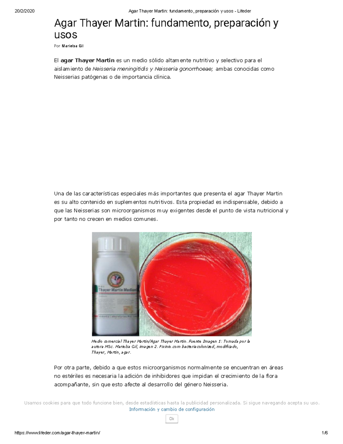 Guía sobre el Agar Thayer Martin: Fundamentos, Preparación y Usos - Studocu