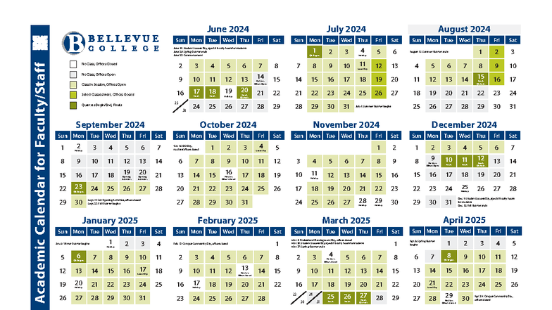 BC 2024-25 Academic Calendar: Key Dates & Finals Schedule - Studocu