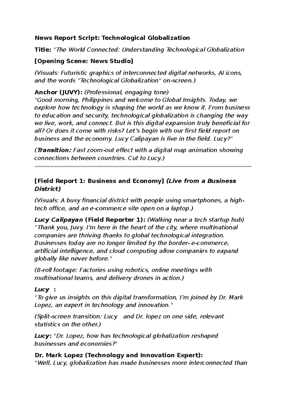 News-Report-Script - News Report Script - News Report Script ...