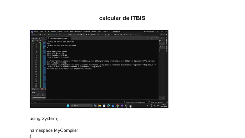 Documento sin título - practicas de la unidad 2 - calcular de ITBIS ...