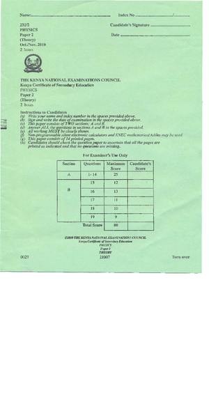 Biology - Biology Form 1 - Question Paper - ZERAKI ACHIEVERS’ EXAMINATIONS (2023) TERM 1 – 2023 ...