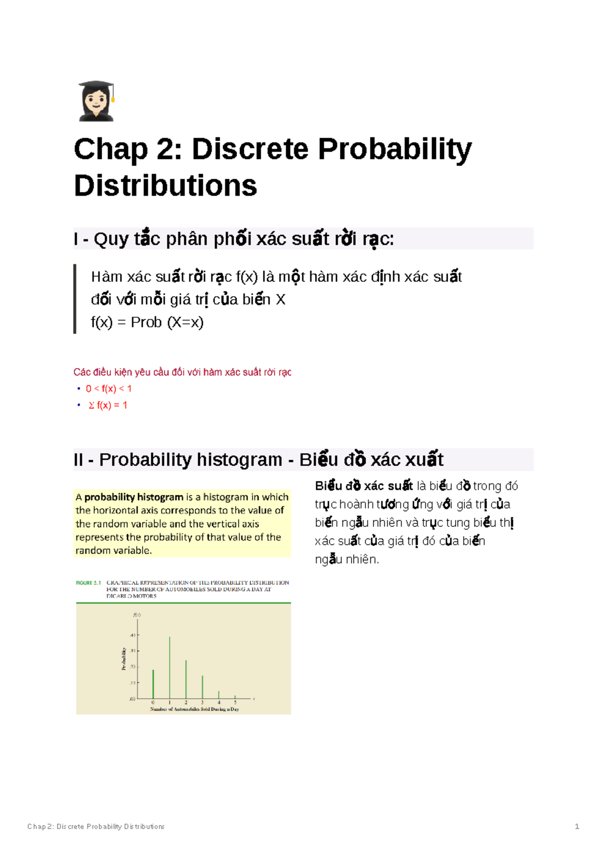 Notion Chap 2 Discrete Probability Distributions - Chap 2: Discrete ...
