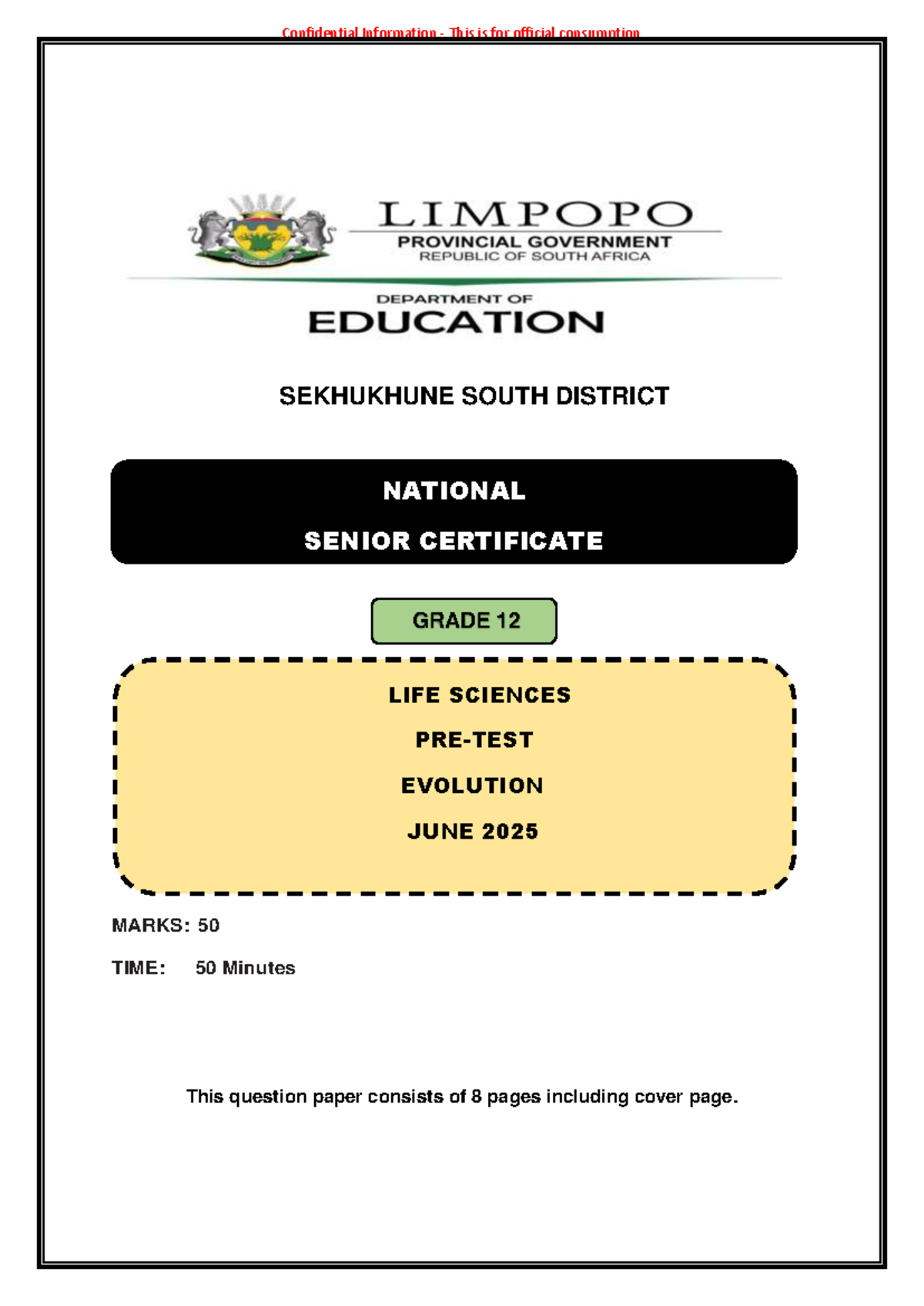G12 LFSC JUNE 2025 EVOLUTION QUESTION PAPER - Studocu