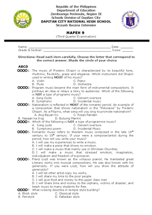 Q3-Health-9-Module-2 - Health Quarter 3 – Module 2: Assessing Emergency ...
