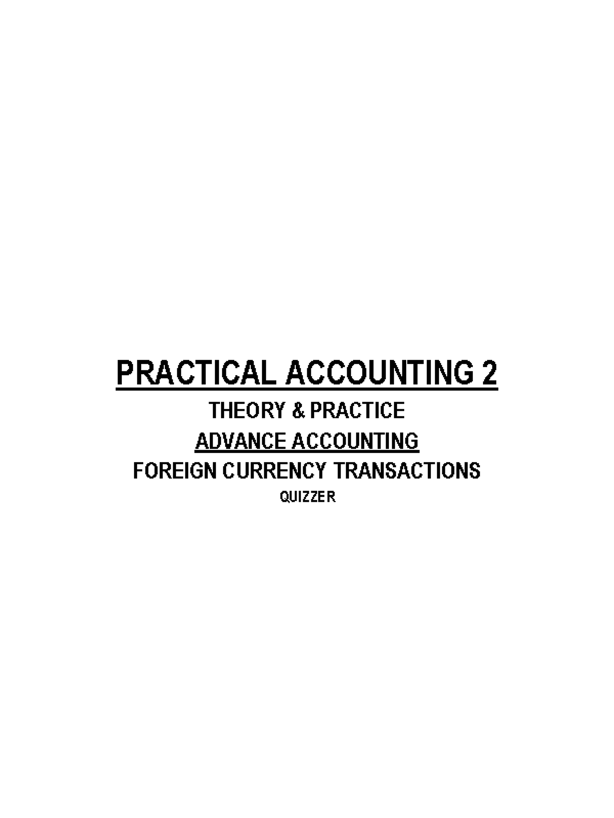 Forex Exchange Transactions - Practical Questions for ACC 2 - Studocu