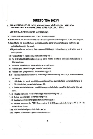 Sepedi Grade 12 Study Guide: Kgalagalo Tsa Setu Literature Exam Prep ...