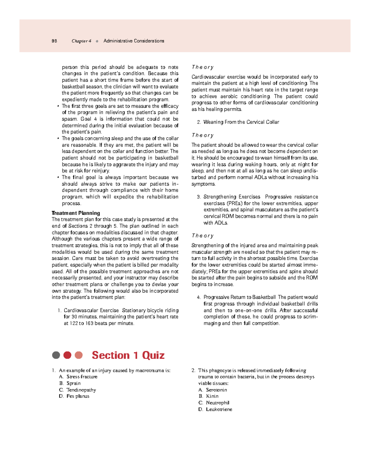 Electrotherapy Mcqs None 98 Chapter 4 Administrative Considerations