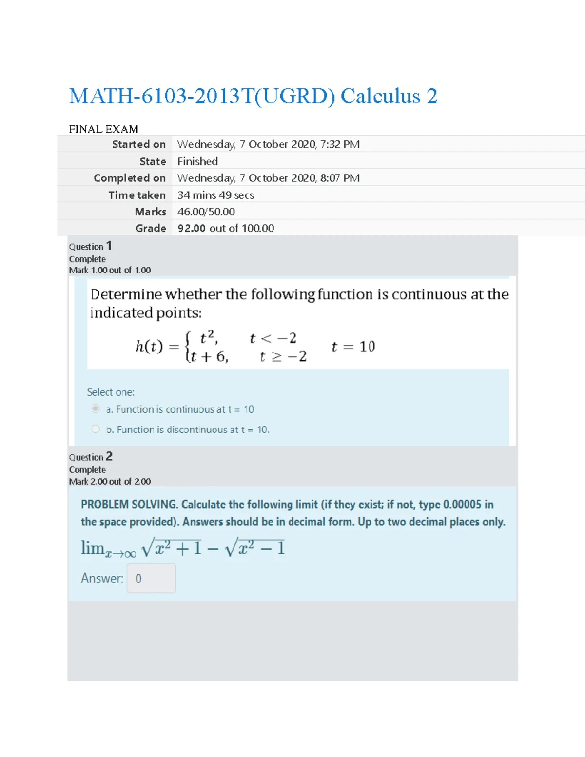 Ama leaks for Basic Calculus 2020-2021 - BUSC- AMALEAKS.BLOGSPOT FROM lyn romero Evaluate the ...
