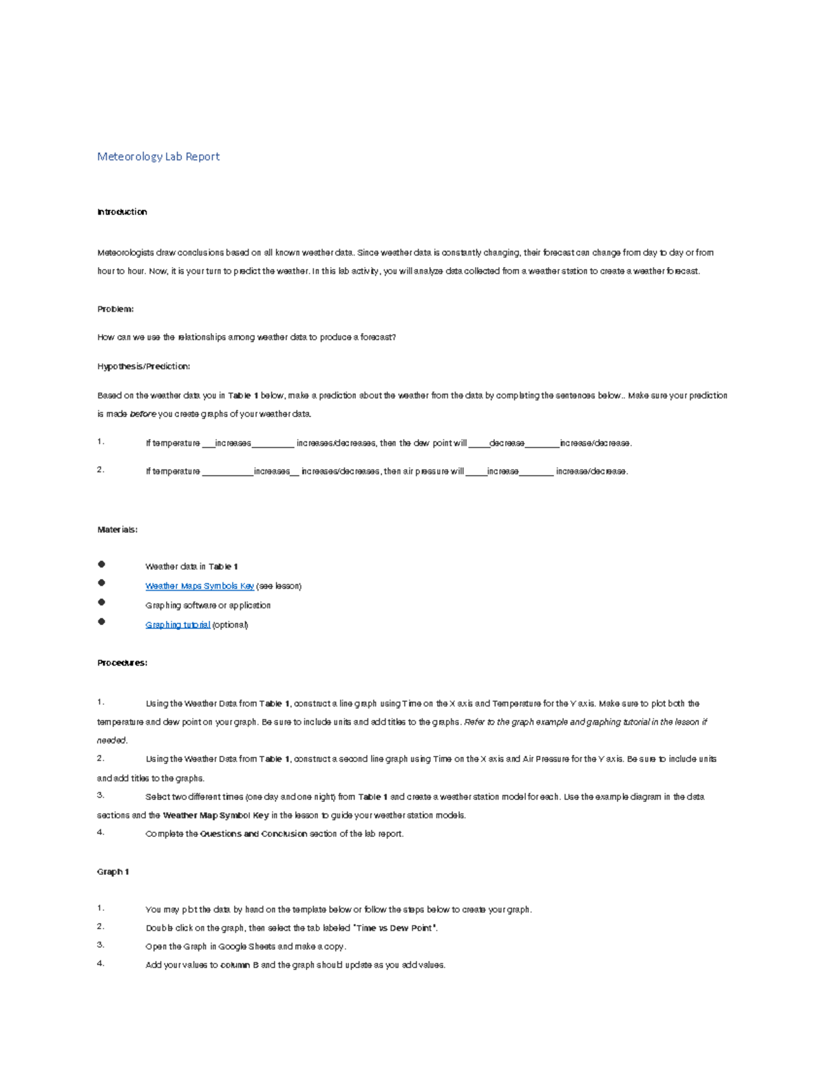2.04 Earth Science Meteorology Lab Report on Surface Water Analysis ...