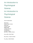 An Introduction to Psychological Science - Mark Andrew Krause; Dan ...